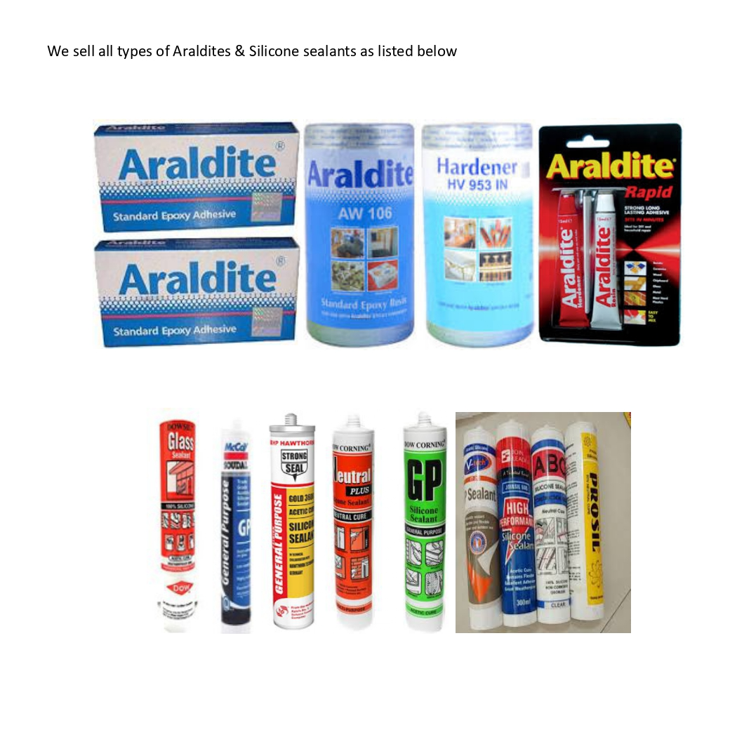 Araldite & Silicone Sealant - sriashvithatrader.com